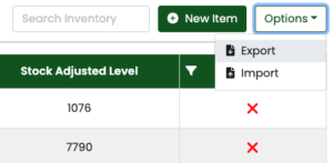 Exporting Inventory Items – Tinsel Support